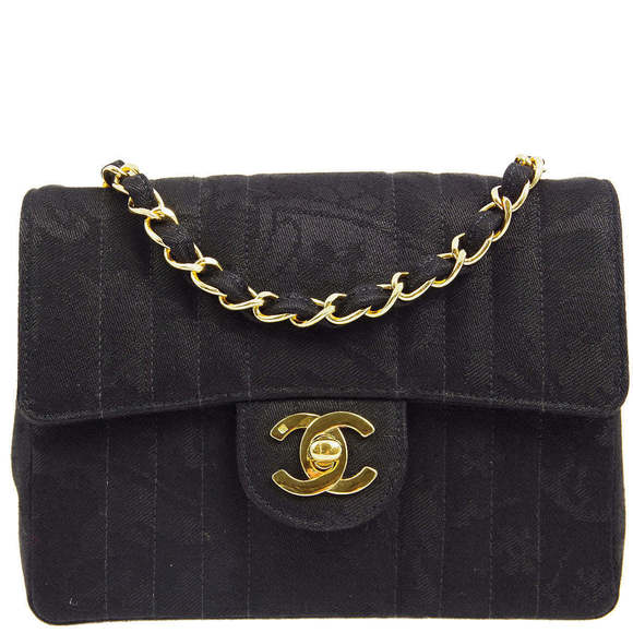 CHANEL | Bags | Chanel Black Mini Classic Square Flap Shoulder Bag 7 ...